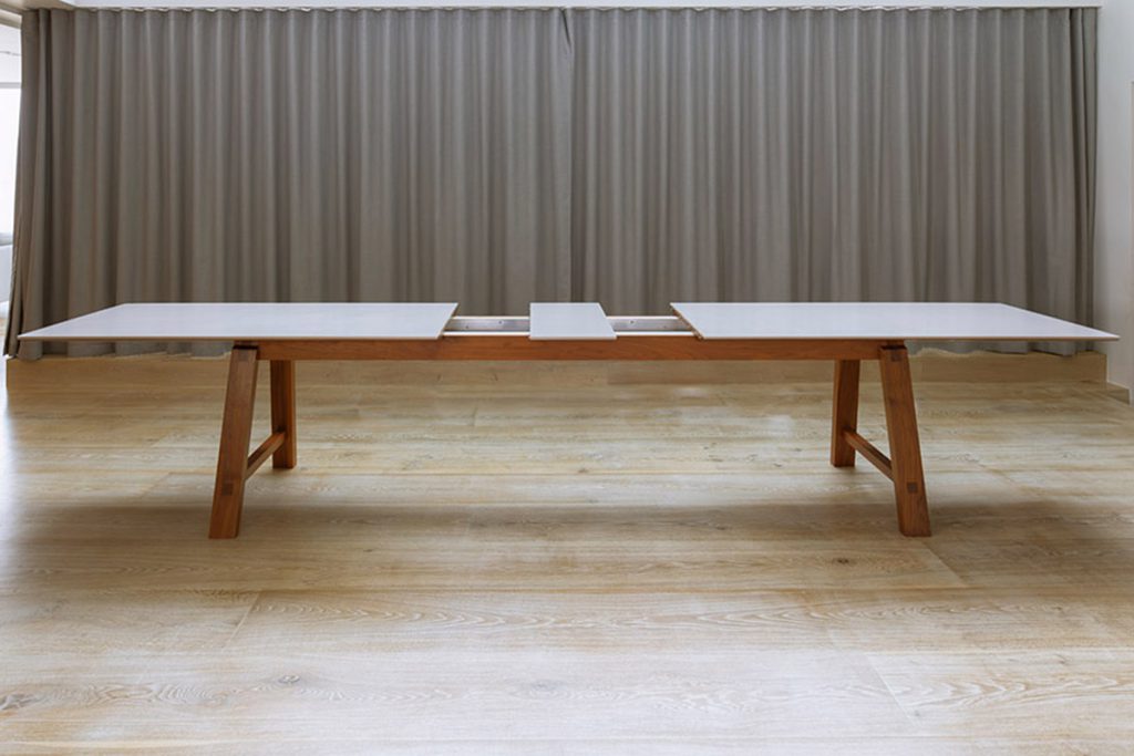Corian walnut dining table · millimetre