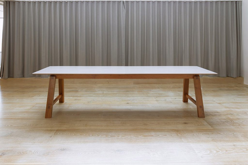 Corian walnut dining table · millimetre